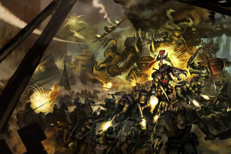 Ork Waaagh! Art Print – Warhammer 40K Collectible – Warhammer Art