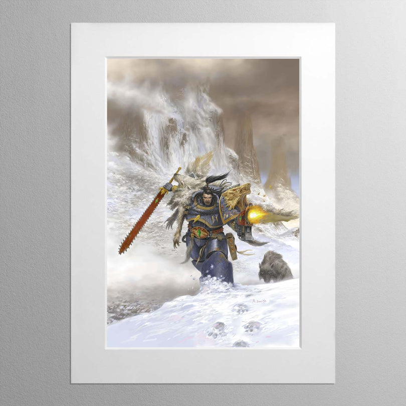Ragnar Blackmane Art Print – Warhammer 40K Collectible – Warhammer Art