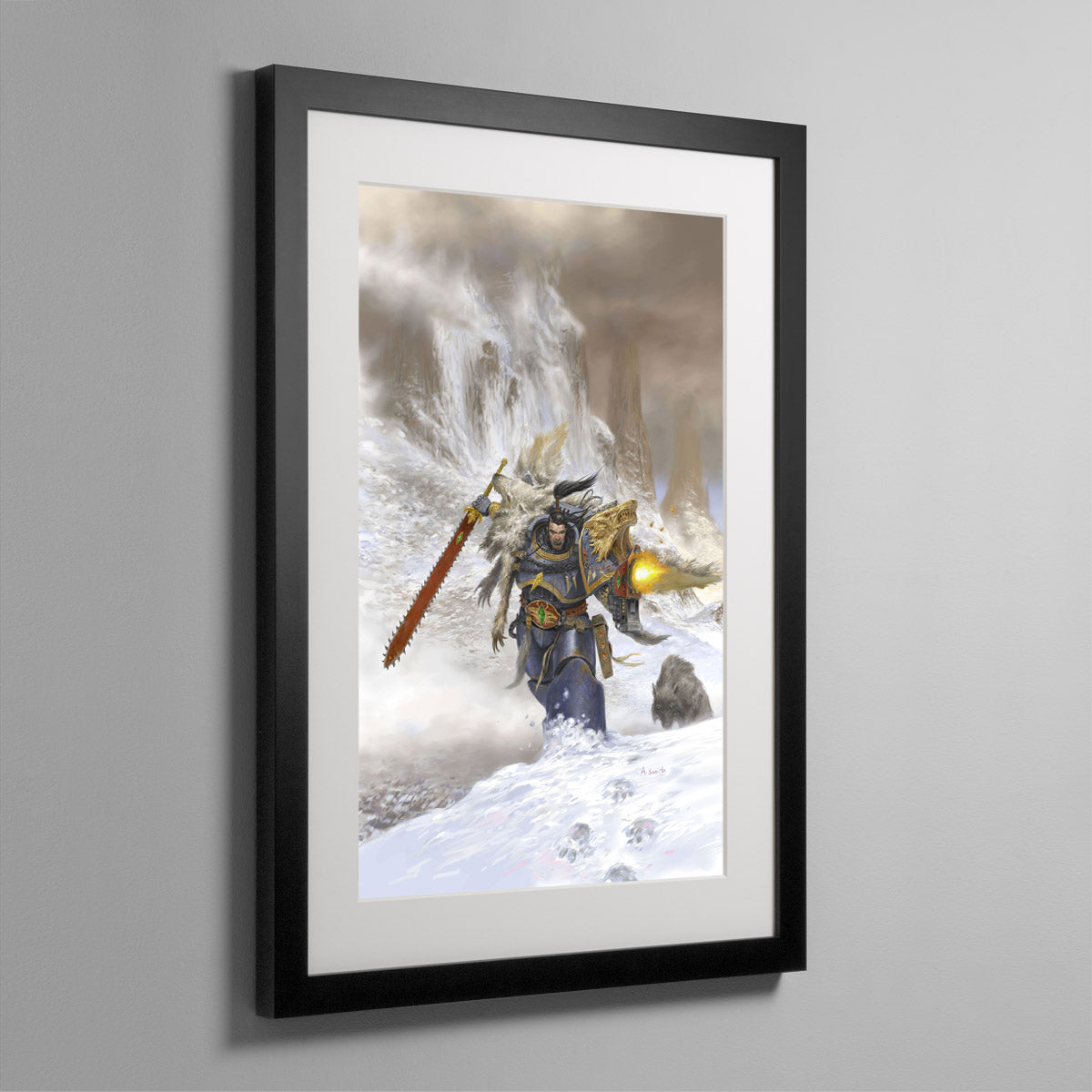 Ragnar Blackmane Art Print – Warhammer 40K Collectible – Warhammer Art
