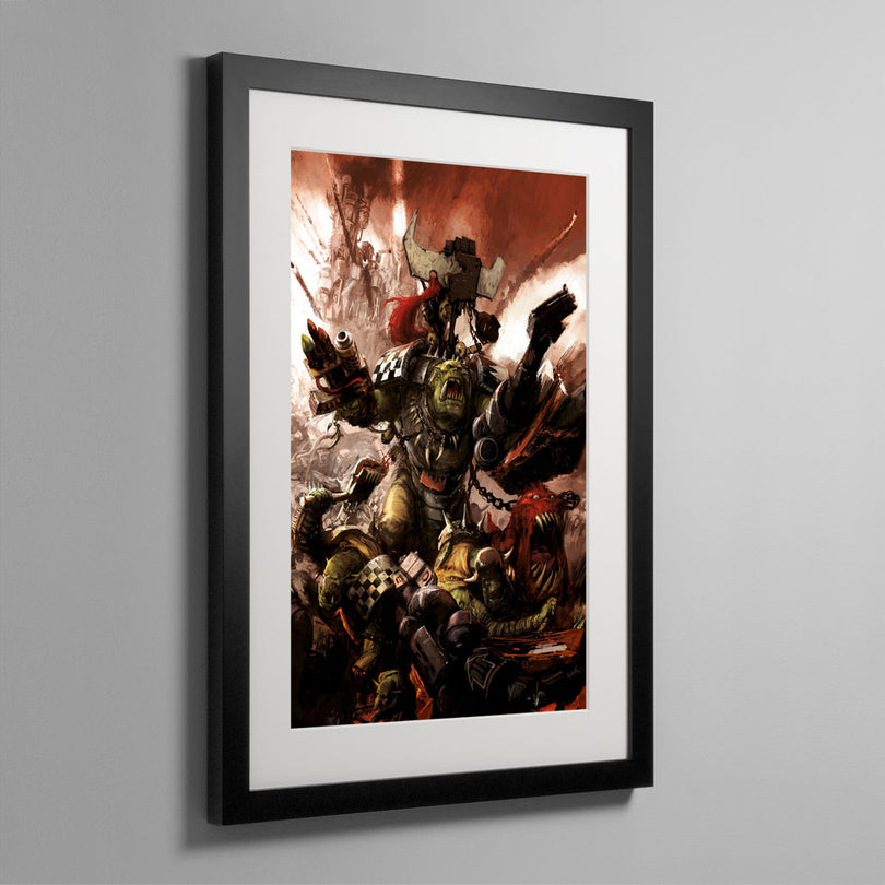 Grukk Facebiter Art Print – Warhammer 40K Collectible – Warhammer Art
