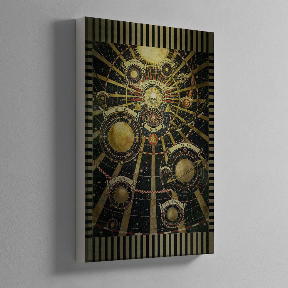 Sol System Map Art Print – Warhammer 40K Collectible – Warhammer Art