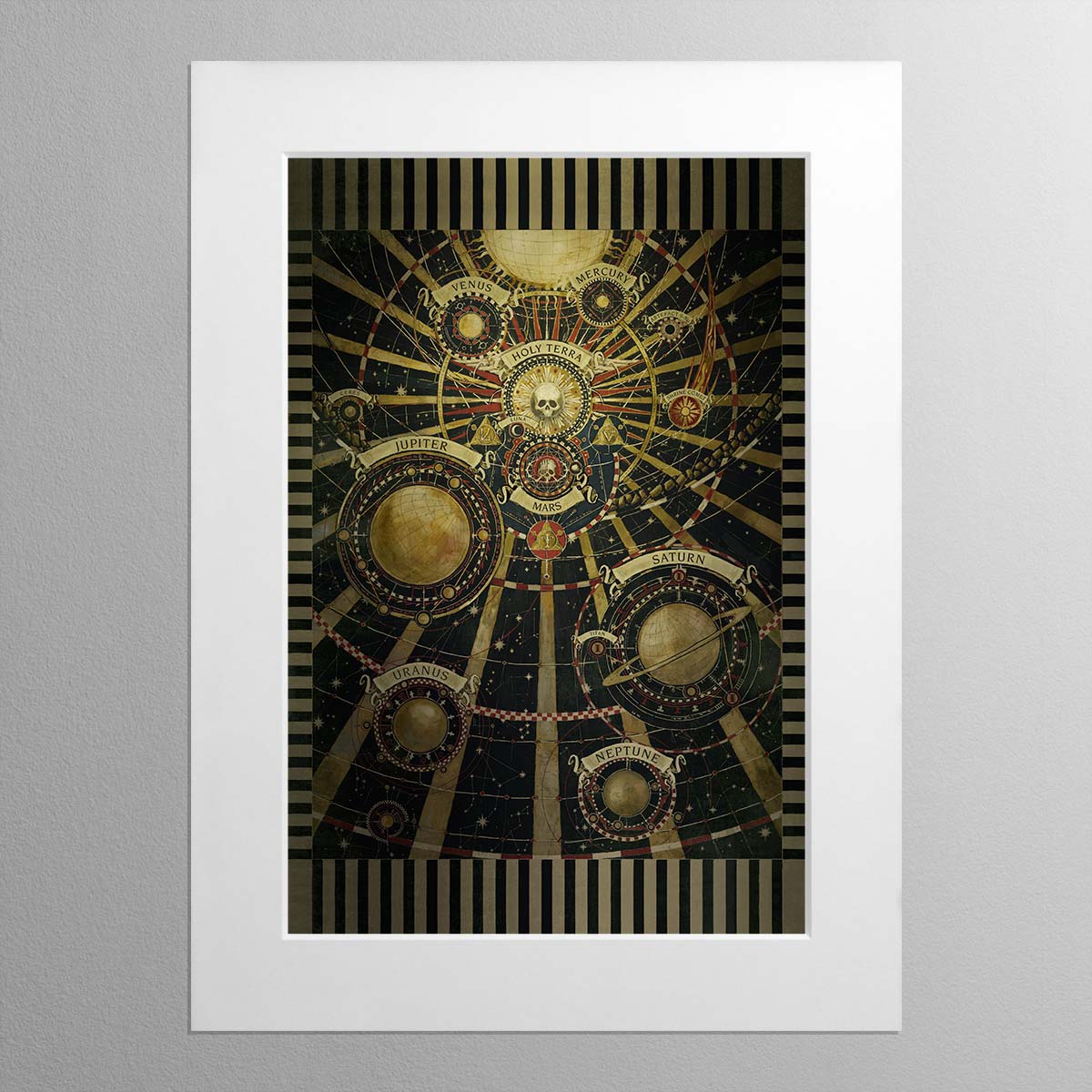 Sol System Map Art Print – Warhammer 40K Collectible – Warhammer Art