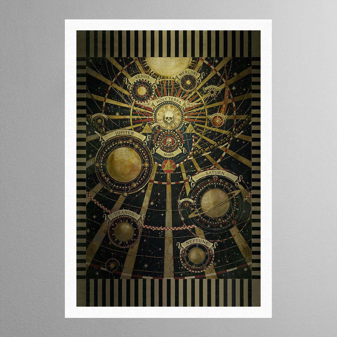 Sol System Map Art Print – Warhammer 40K Collectible – Warhammer Art