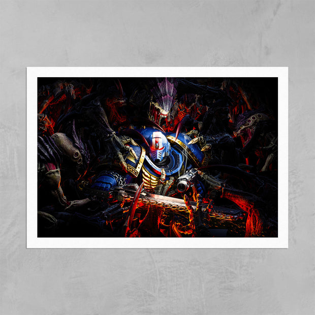 Space Marine 2 Titus Swarmed Art Print – Game Artwork – Warhammer Art