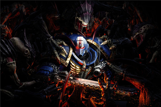 Space Marine 2 Titus Swarmed Art Print – Game Artwork – Warhammer Art