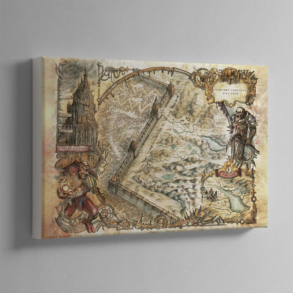 Siege of Terra Mortis Mercury Gate Map Art Print – The Horus Heresy ...