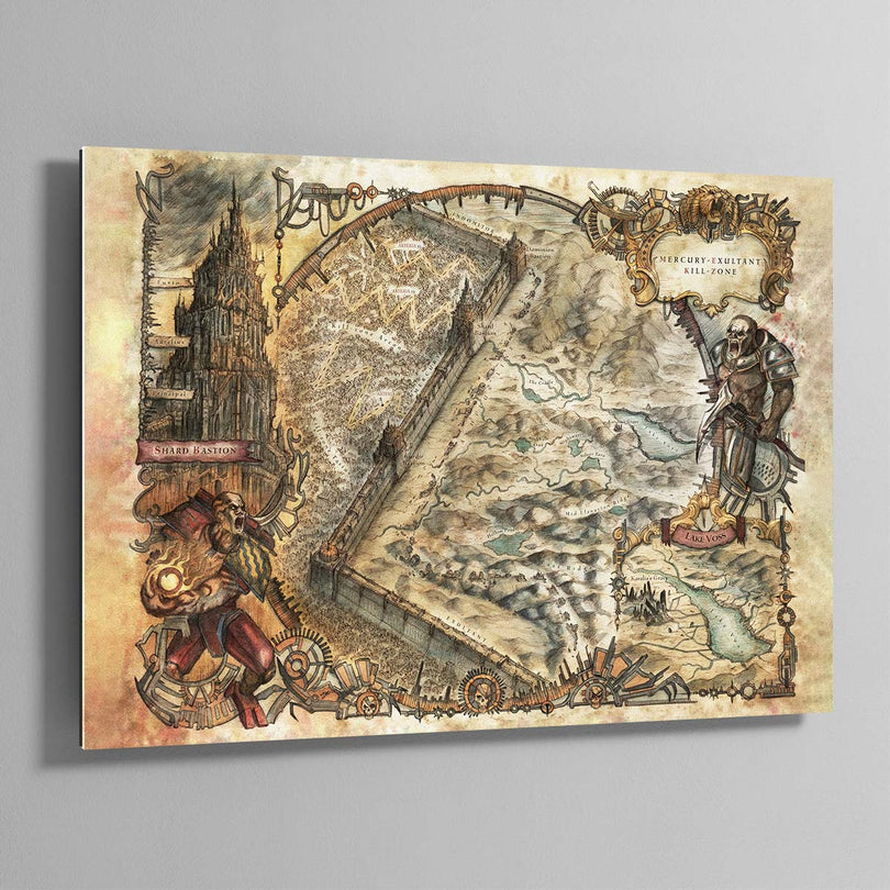 Siege of Terra Mortis Mercury Gate Map Art Print – The Horus Heresy ...