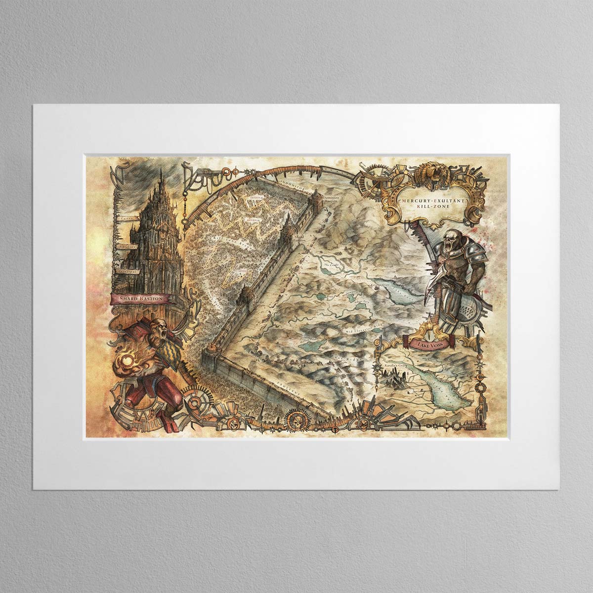 Siege of Terra Mortis Mercury Gate Map - Warhammer Art