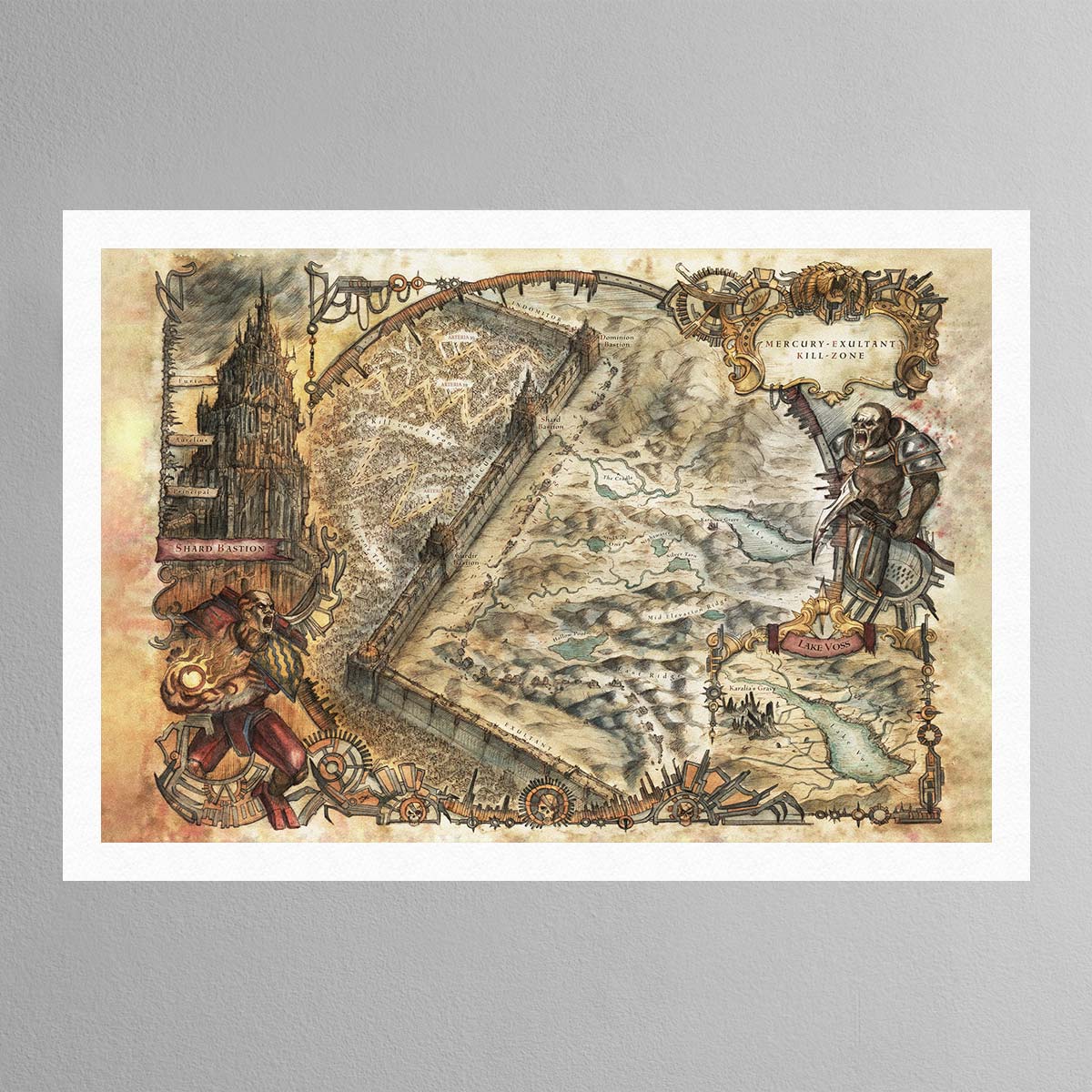 Siege of Terra Mortis Mercury Gate Map Art Print – The Horus Heresy ...