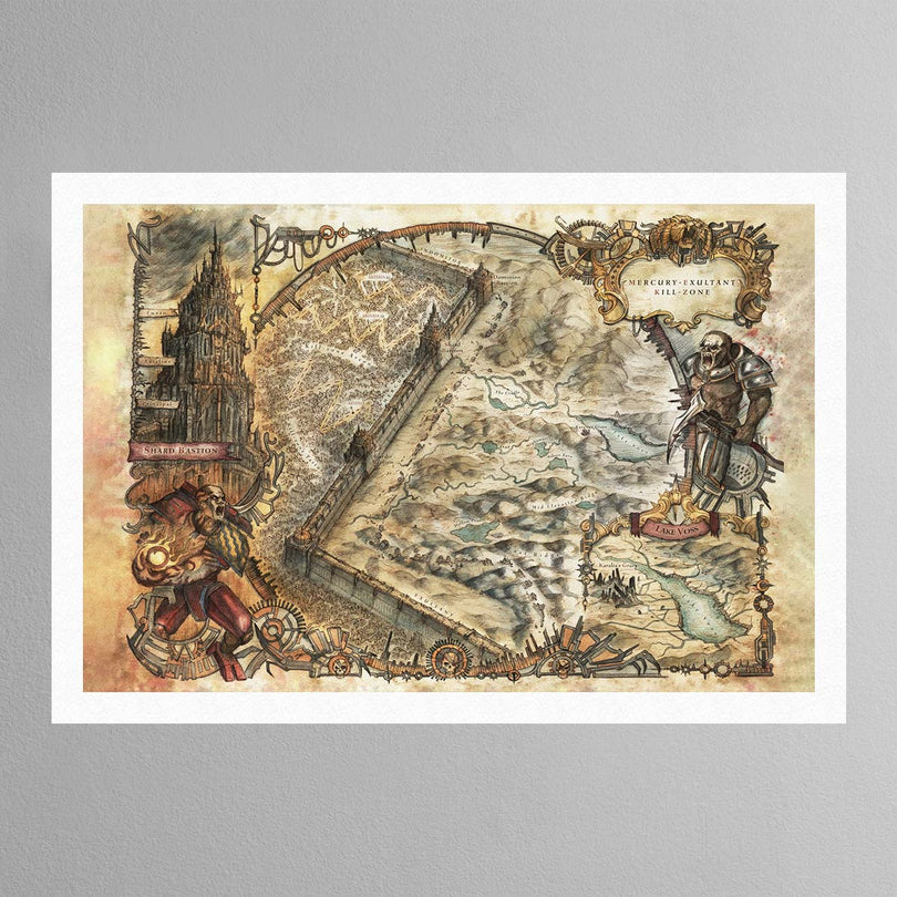 Siege of Terra Mortis Mercury Gate Map Art Print – The Horus Heresy ...