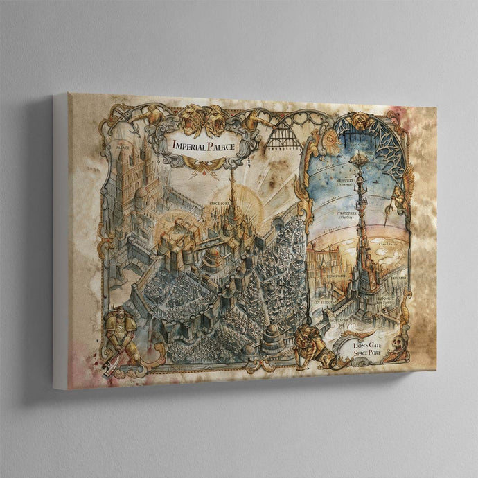 Siege of Terra The First Wall Map - Warhammer Art