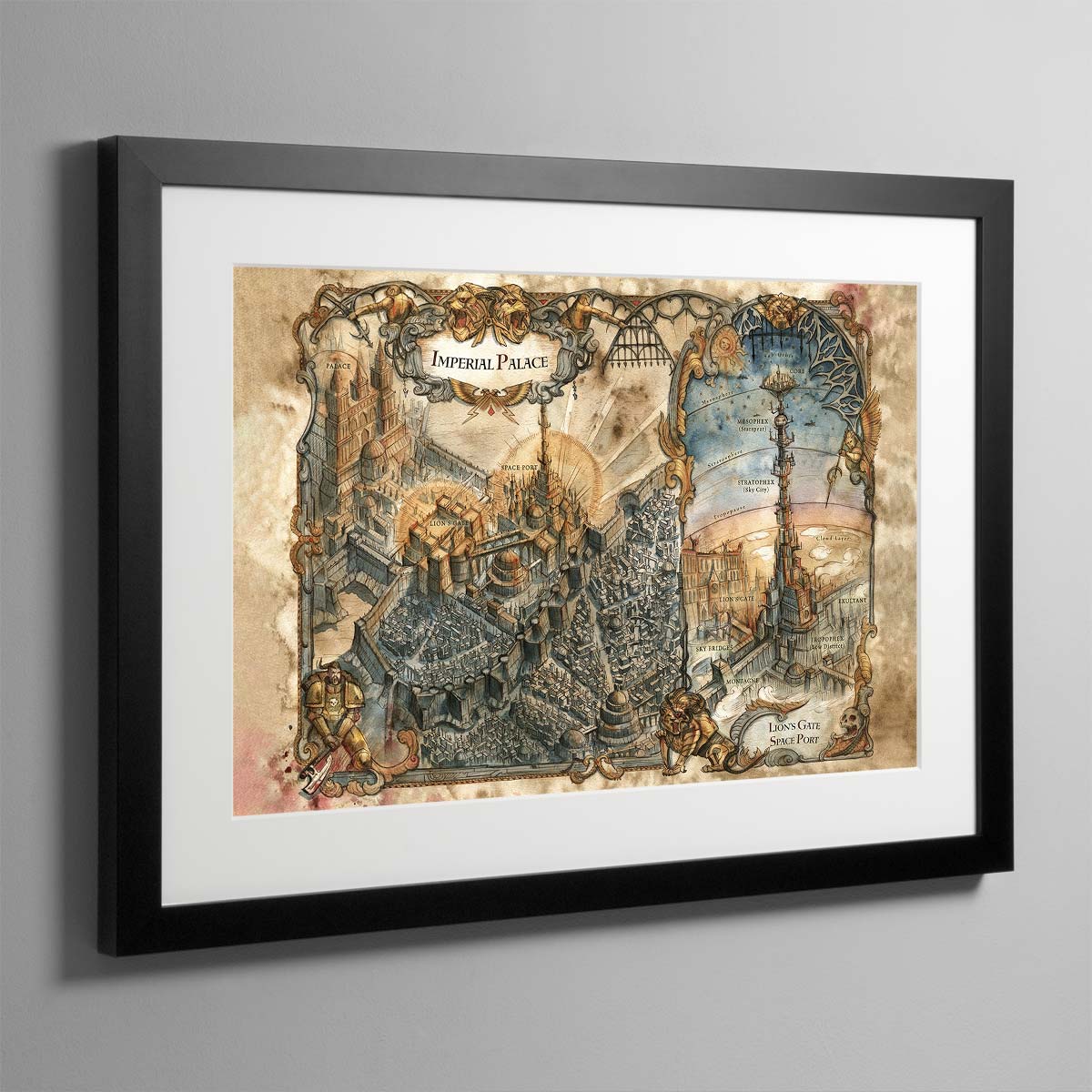 Siege of Terra The First Wall Map - Warhammer Art