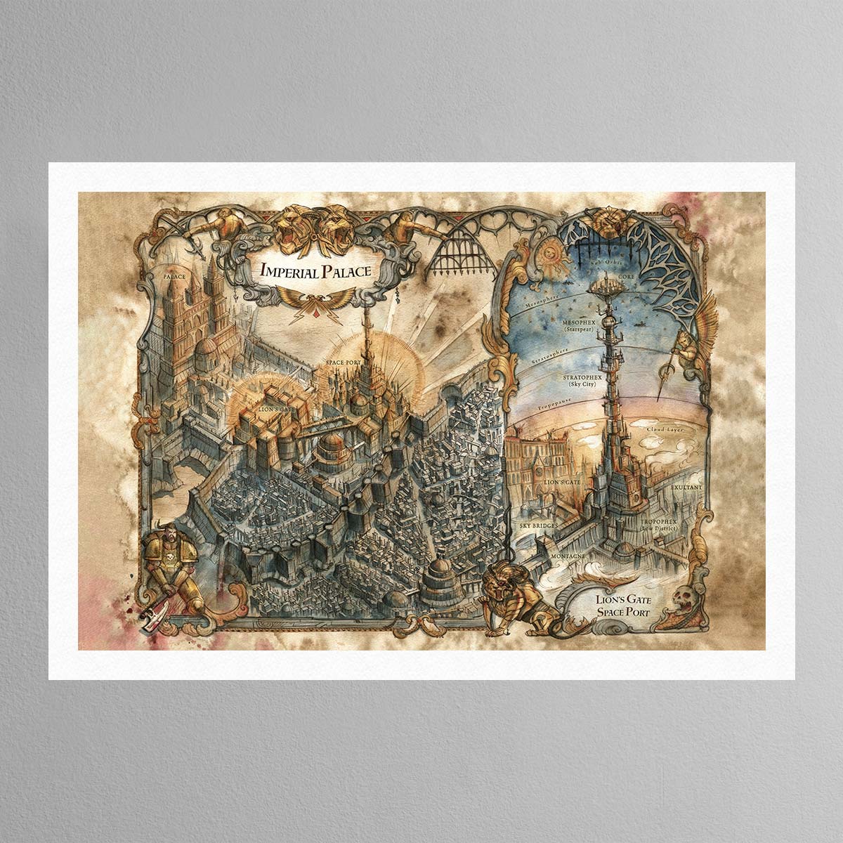 Siege of Terra The First Wall Map Art Print – The Horus Heresy ...