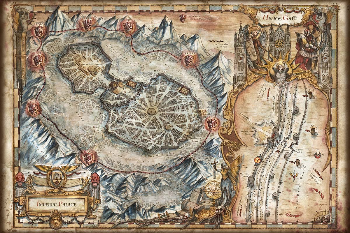Siege of Terra The Lost and the Damned Map - Warhammer Art