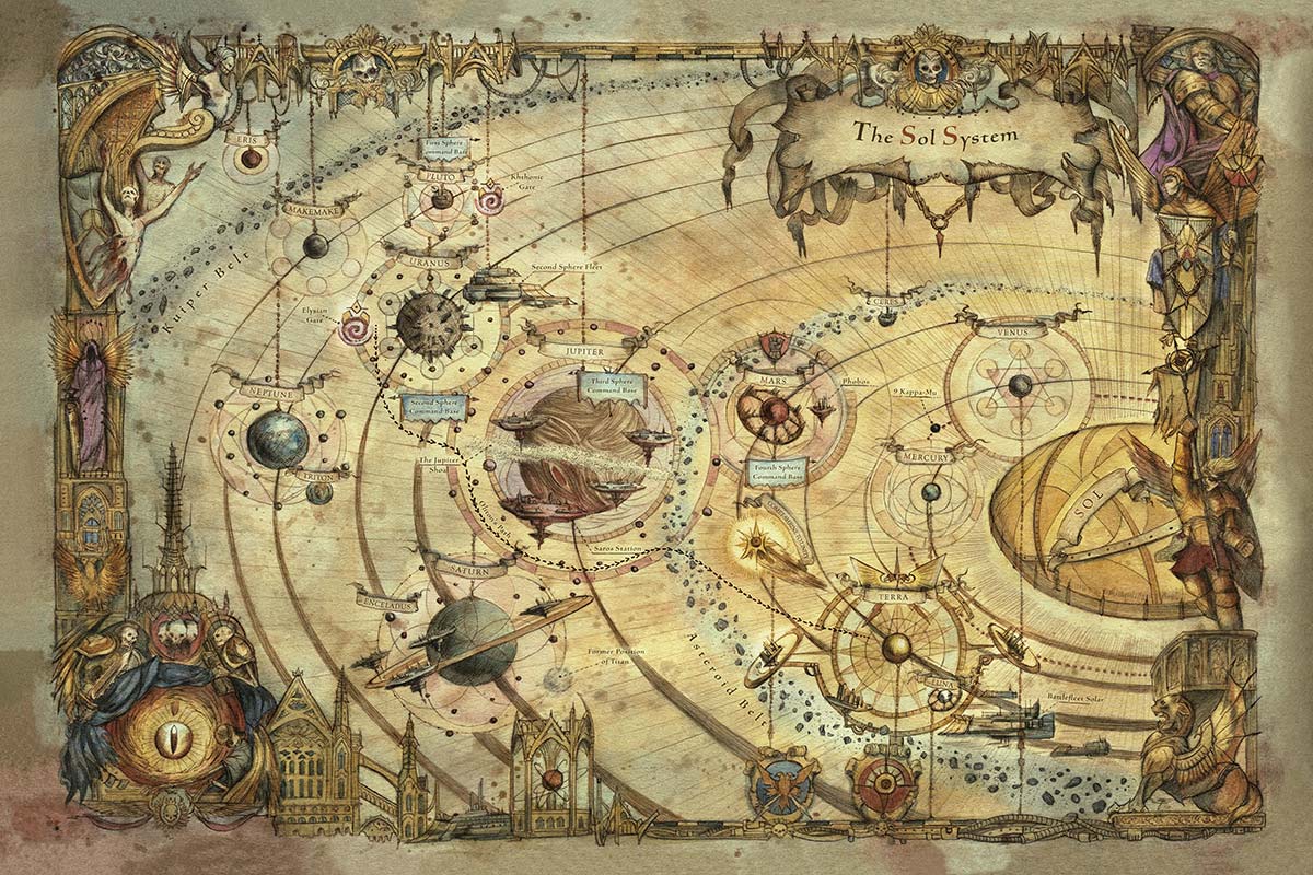 Siege of Terra The Solar War Map - Warhammer Art
