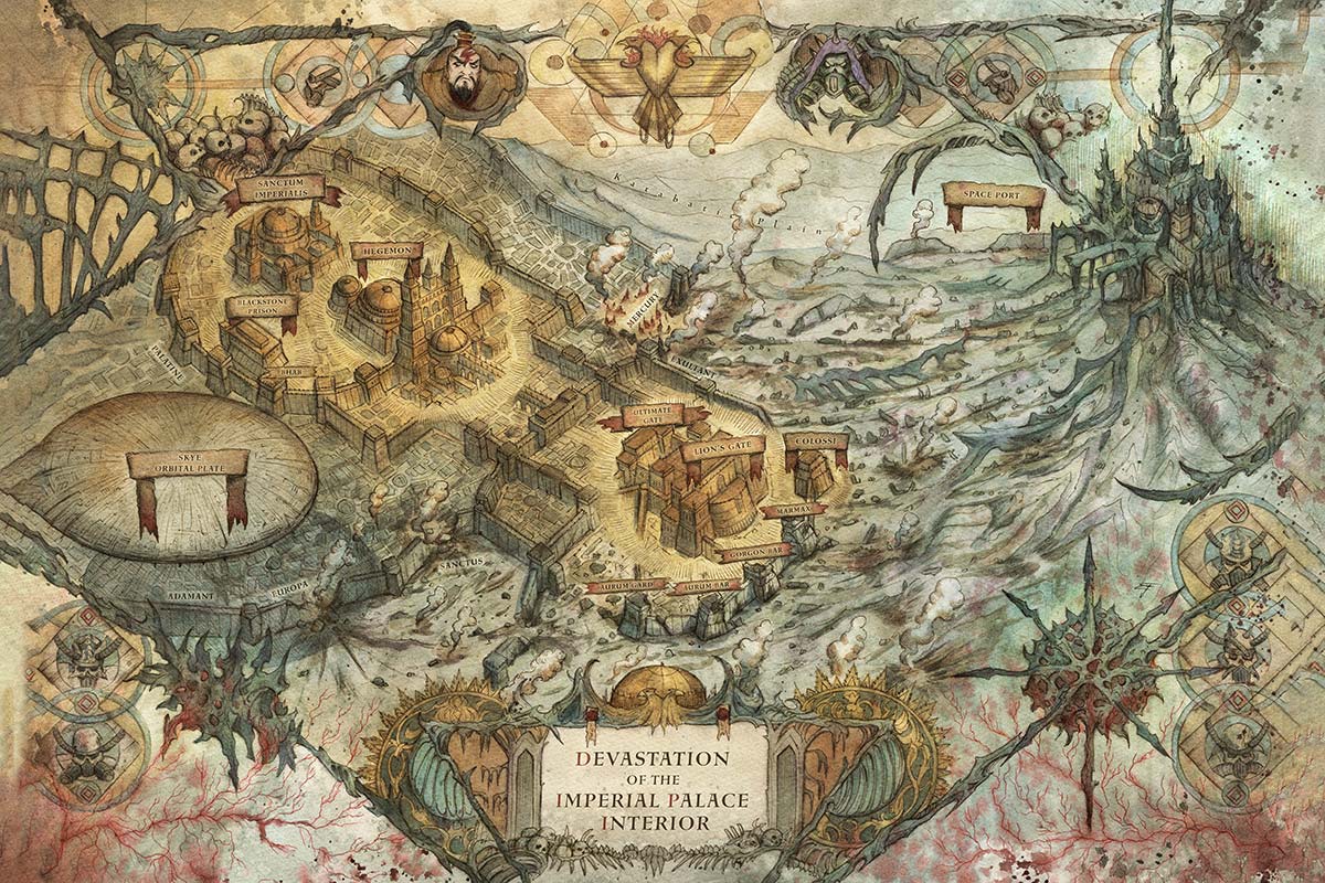 Siege of Terra Warhawk Map - Warhammer Art