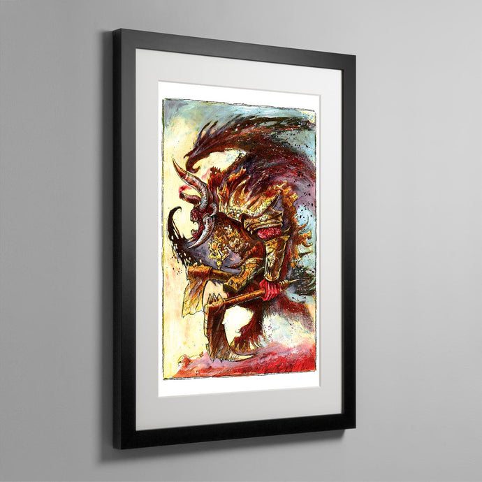 Skarbrand the Blood Thirster Art Print – Warhammer 40K Collectible ...