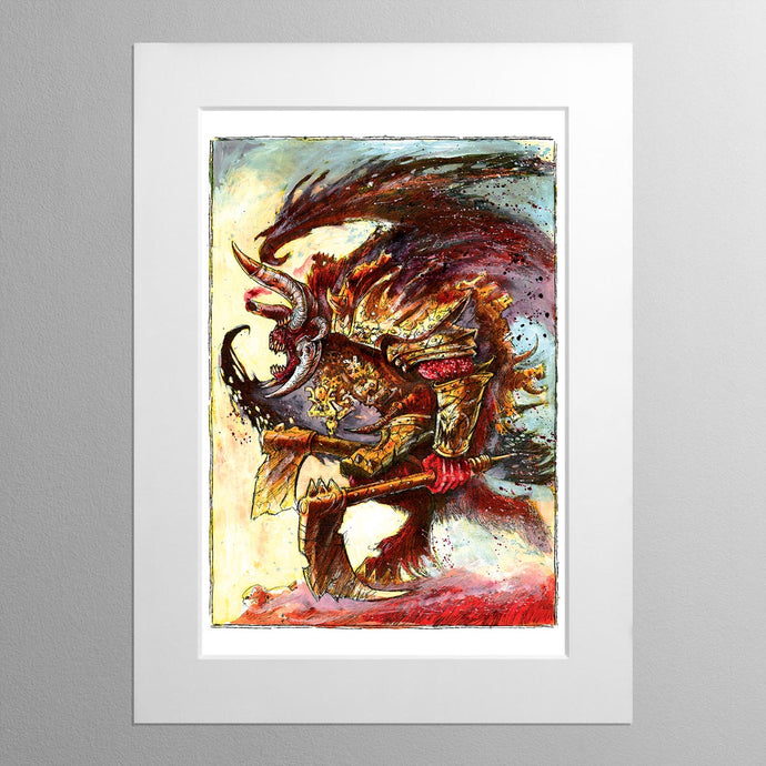 Skarbrand the Blood Thirster Art Print – Warhammer 40K Collectible ...