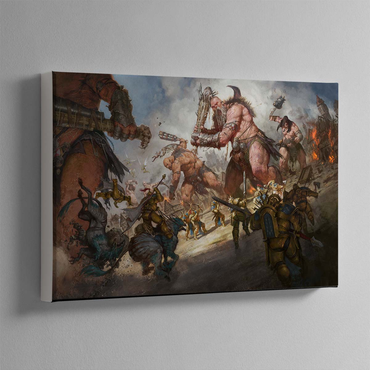 Sons of Behemat vs Stormcast - Warhammer Art
