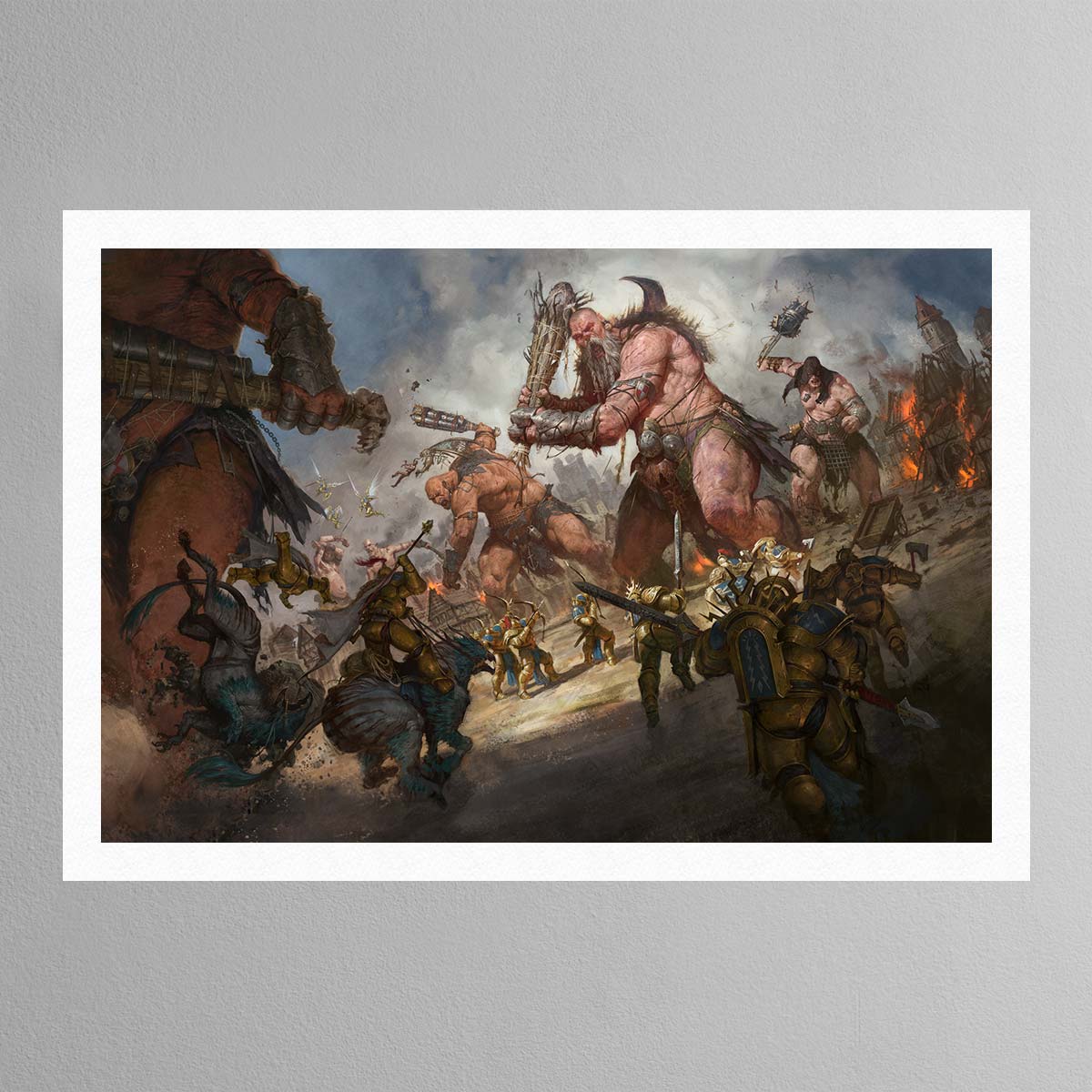 Sons of Behemat vs Stormcast – Warhammer Art