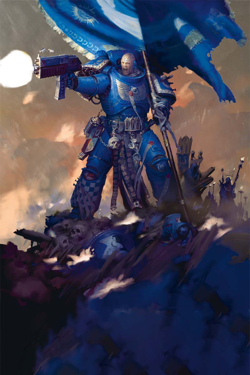 Space Marine Ancient Art Print – Warhammer 40K Collectible – Warhammer Art