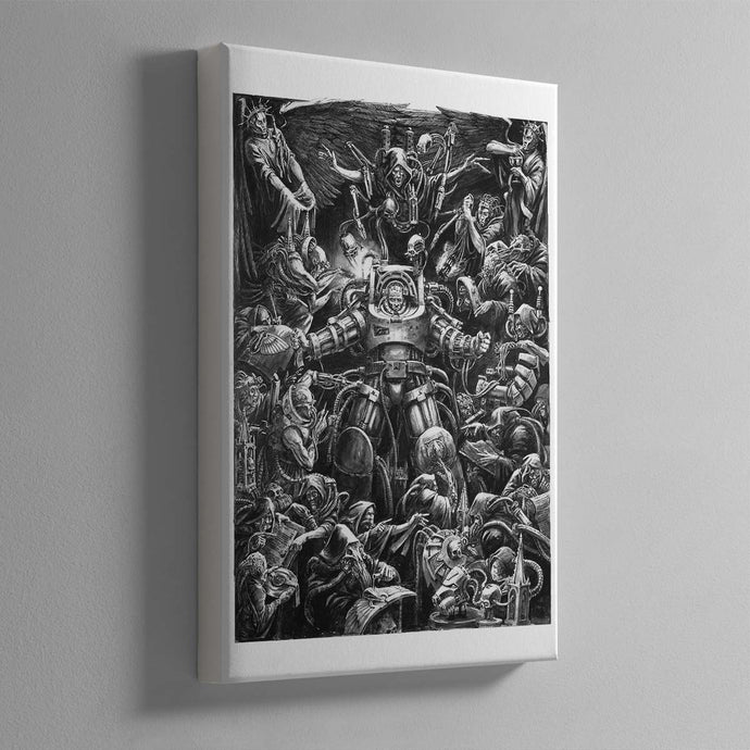 Space Marine Donning Terminator Armour Art Print – Warhammer 40K ...