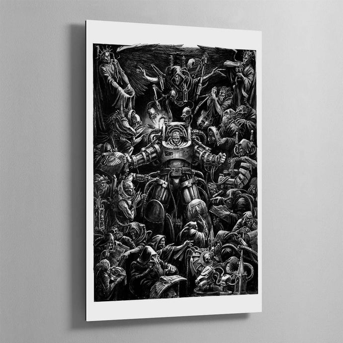 Space Marine Donning Terminator Armour Art Print – Warhammer 40K ...