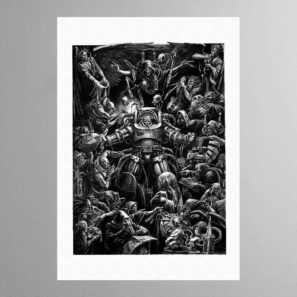 Space Marine Donning Terminator Armour Art Print – Warhammer 40K ...