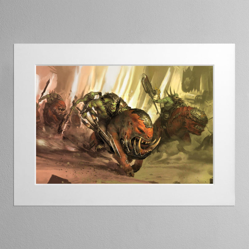 Squighog Boyz Art Print – Warhammer 40K Collectible – Warhammer Art