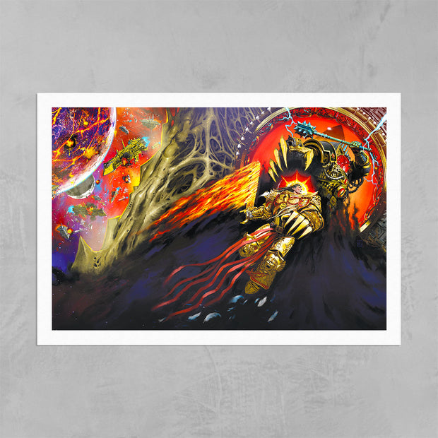 The End and the Death - The Emperor and Horus - Warhammer Art