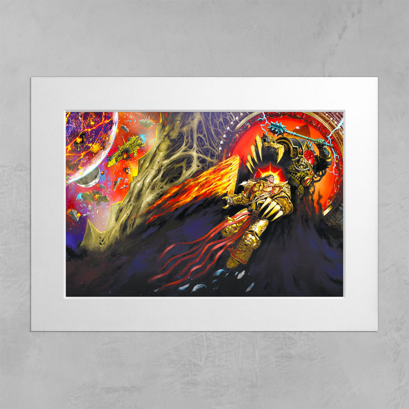 The End and the Death - The Emperor and Horus - Warhammer Art