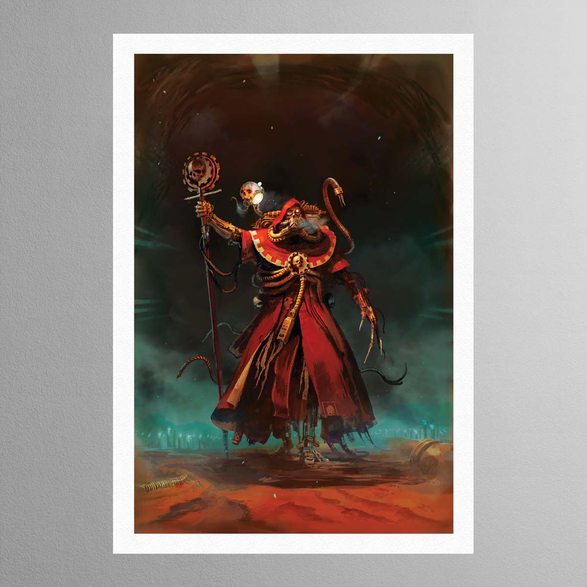 Tech-Priest of Mars Art Print – Warhammer 40K Collectible – Warhammer Art
