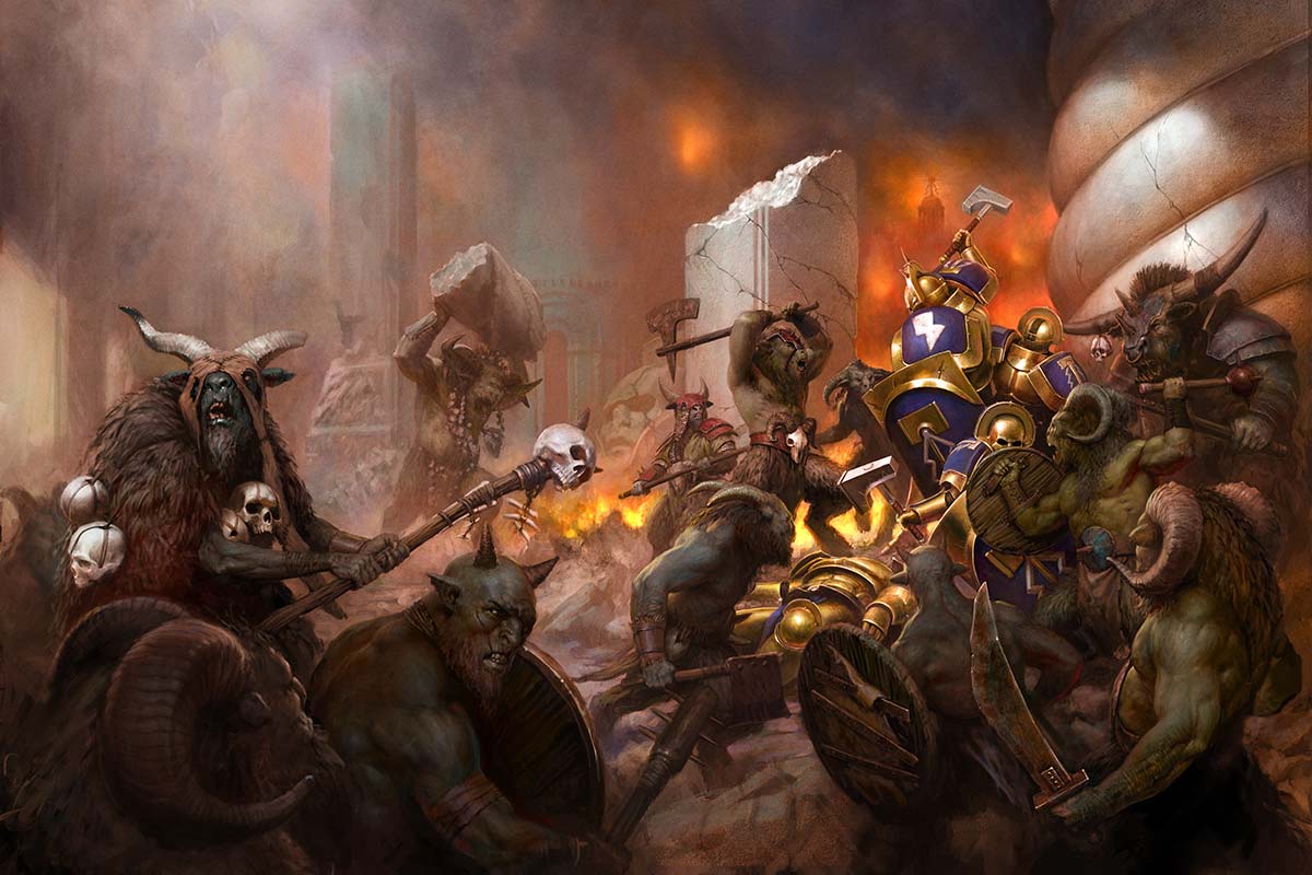 The Beasts of Chaos Gather Art Print – Age of Sigmar Collectible ...