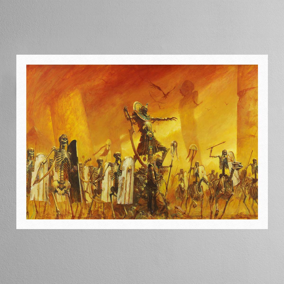Tomb King and Tomb Guard Art Print – The Old World – Warhammer Art