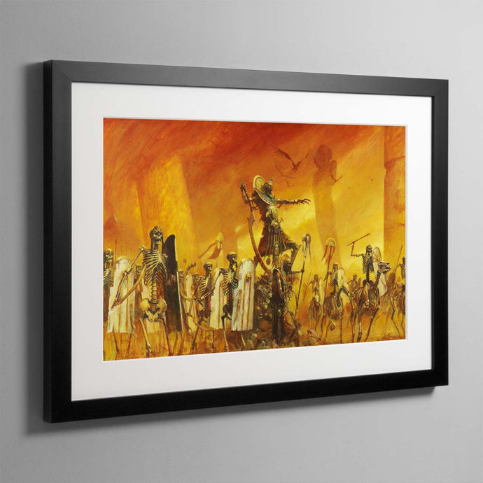 Tomb King and Tomb Guard Art Print – The Old World – Warhammer Art