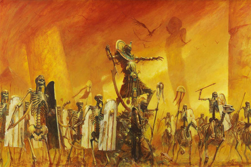 Tomb King and Tomb Guard Art Print – The Old World – Warhammer Art