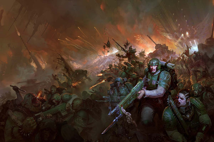 Veterans of Cadia Art Print – Warhammer 40K Collectible – Warhammer Art
