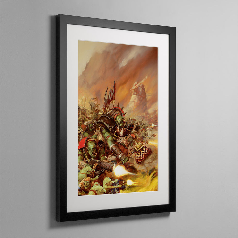 Waaagh! The Orks Art Print – Warhammer 40K Collectible – Warhammer Art