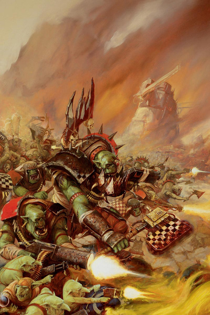 Waaagh! The Orks Art Print – Warhammer 40K Collectible – Warhammer Art